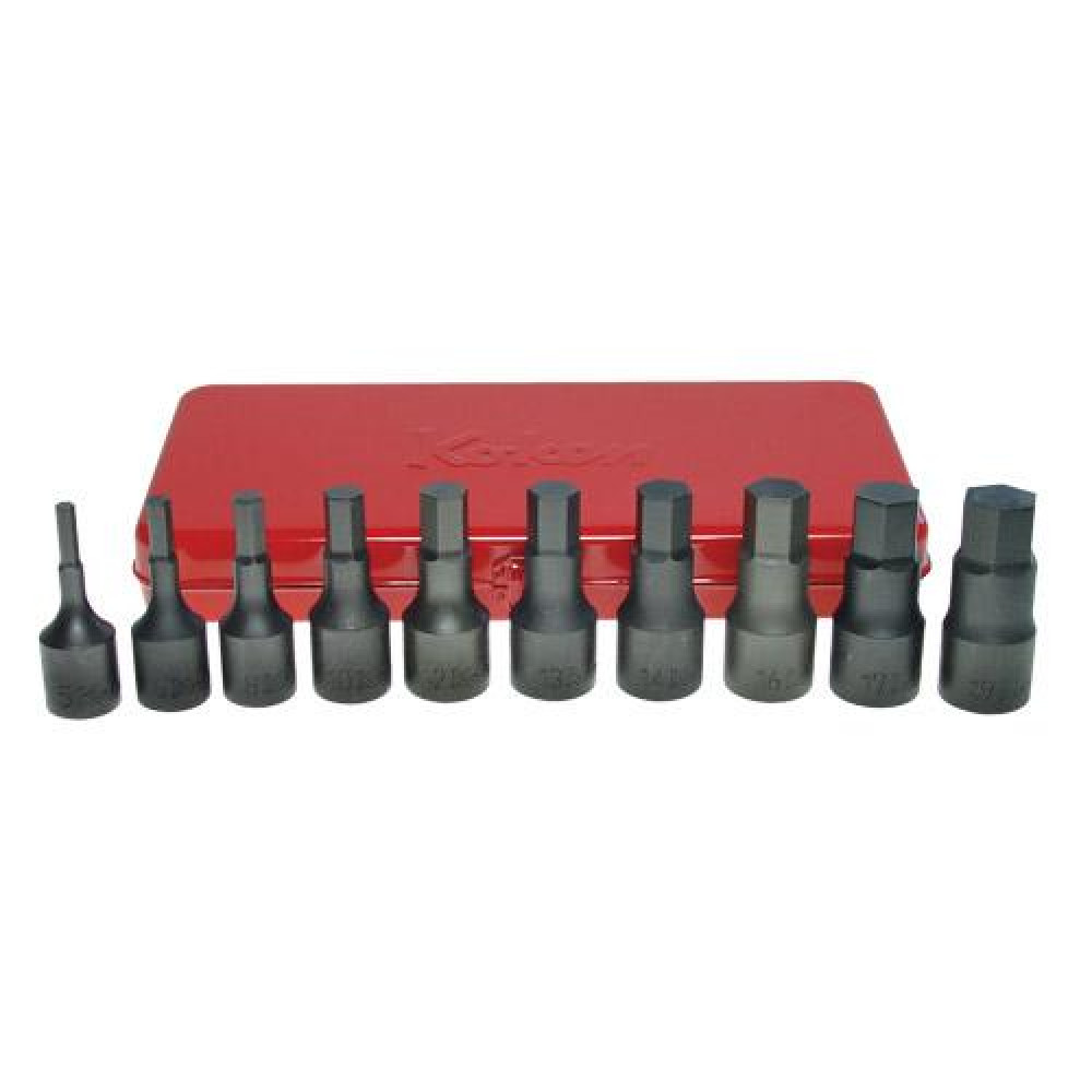 Inhex Socket Set 1/2"Dr 5-19mm 10Pce Metric 4012M/10 Koken